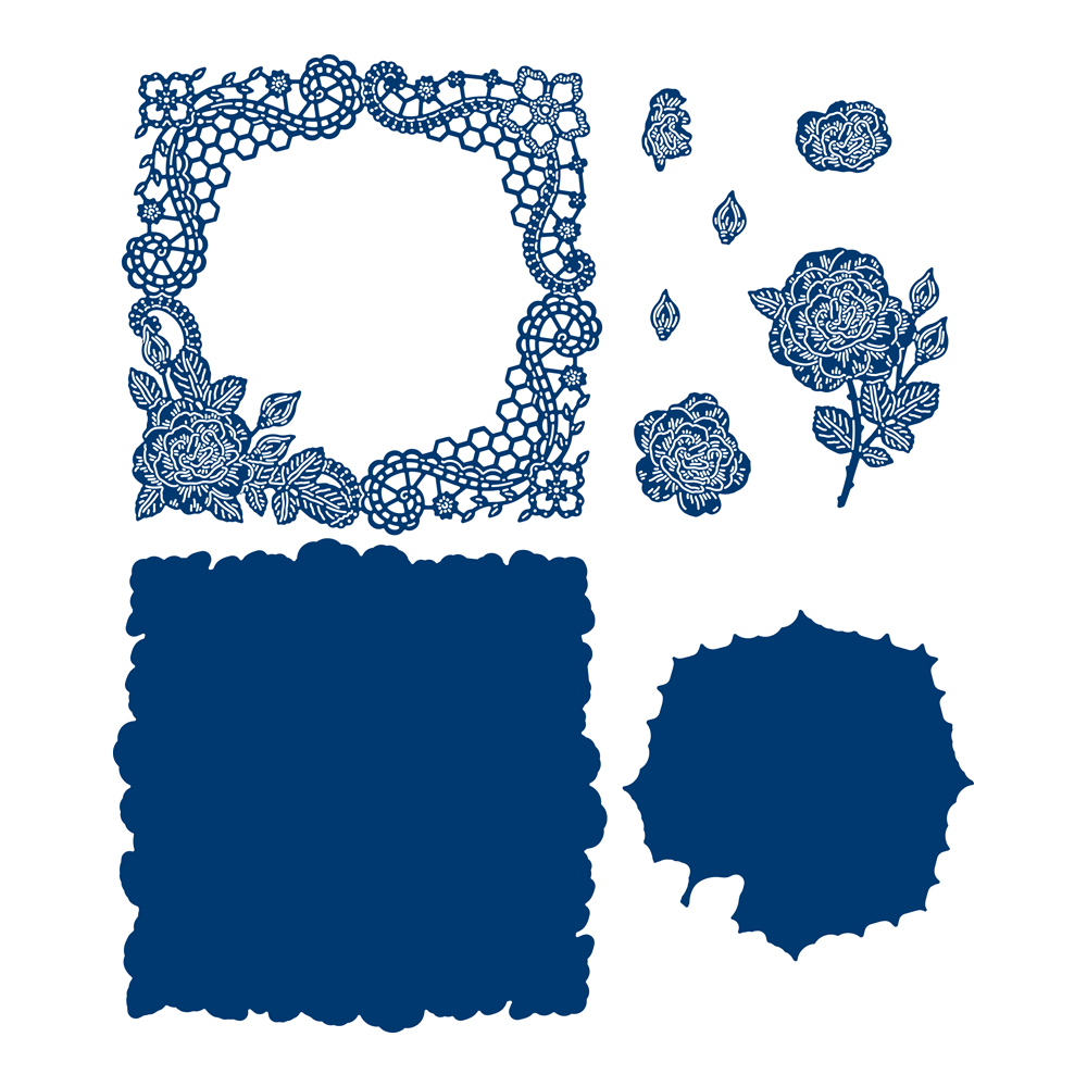 Vintage Rose Square Frames Die Set – Tattered Lace