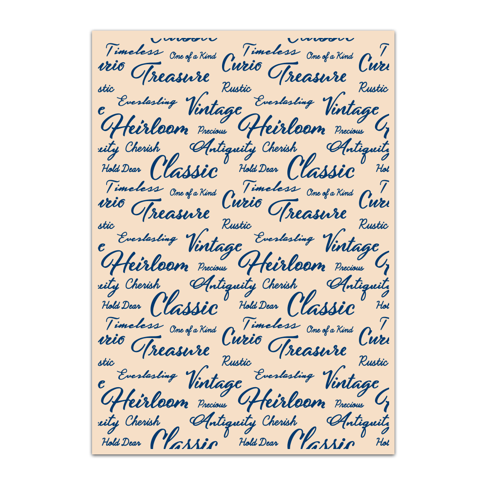 Vintage Word A4 Embossing Folder – Tattered Lace