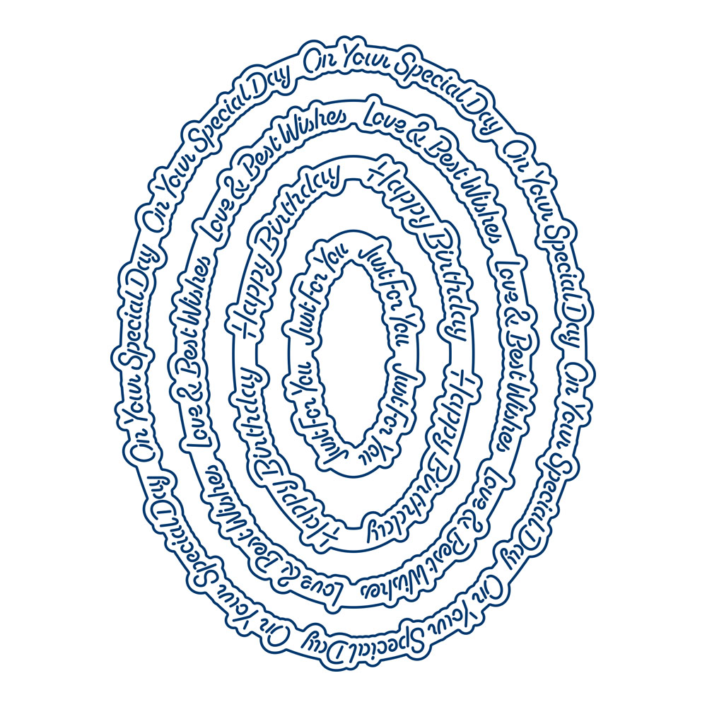 Oval Sentiment Frame Die Set – Tattered Lace