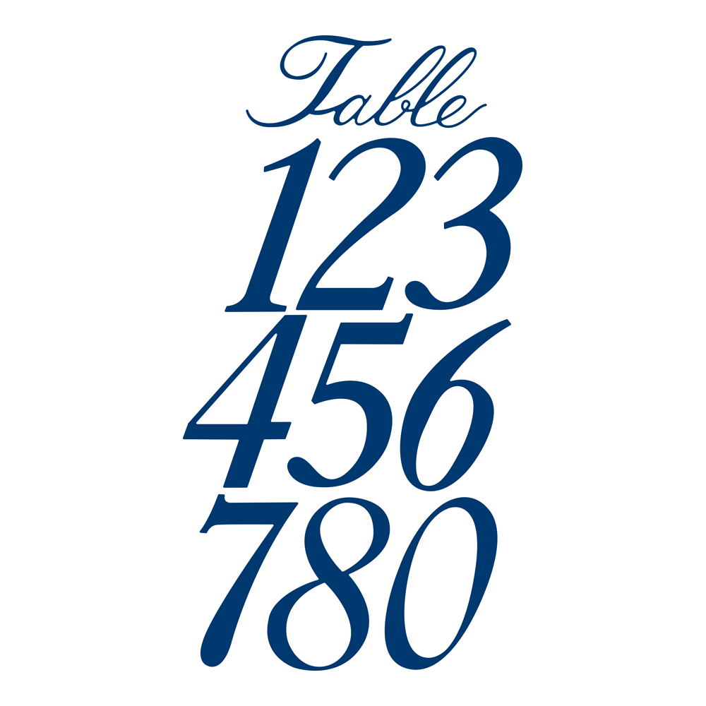 Elegant Lace Table Numbers Die Set – Tattered Lace